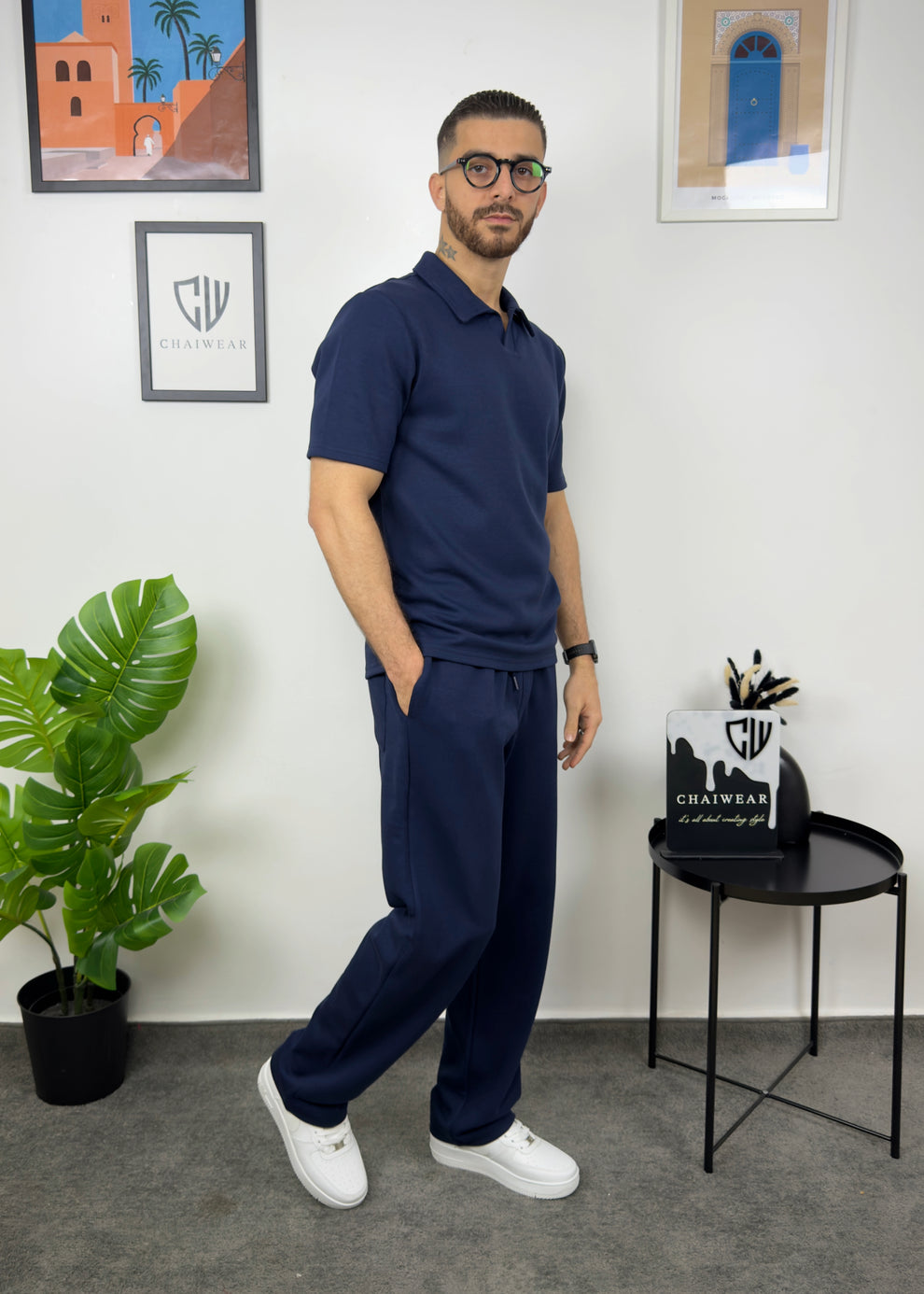 Pantalon et Polo Simple en coton lourd 320 GSM – Chaiwear